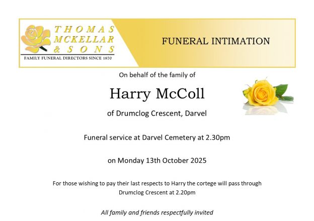 Funeral Notices | Thomas McKellar & Sons | Funeral Services Ayrshire